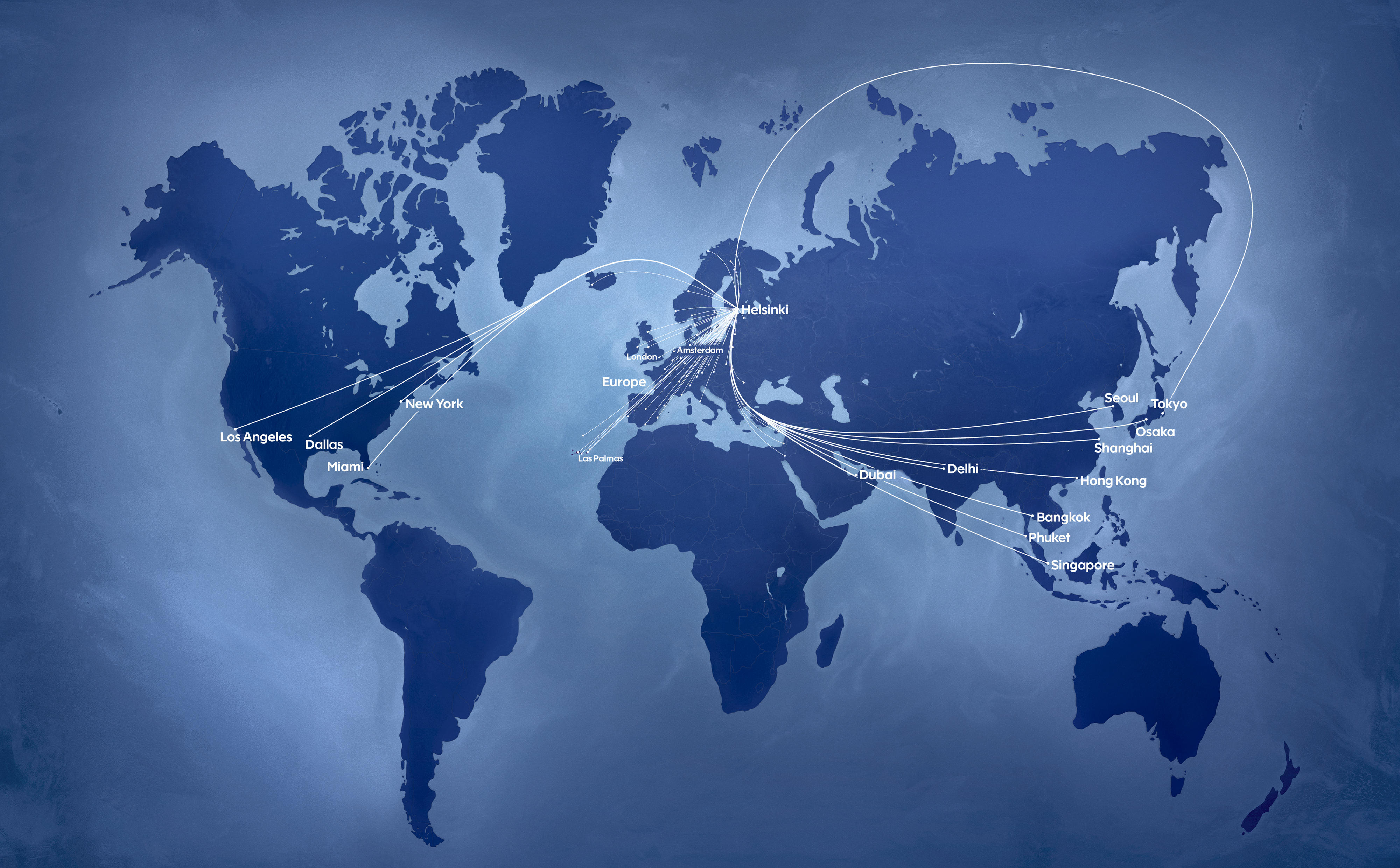 Laaja reittiverkosto ja reittikartta | Finnair Cargo